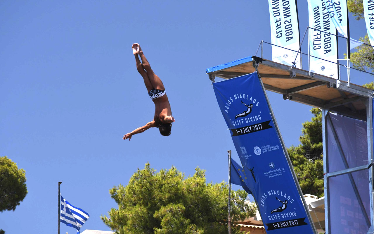Agios Nikolaos Cliff Diving - Summer Events Crete